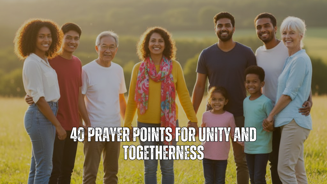 40 Prayer Points for Unity and Togetherness - Daily Bible Prayers